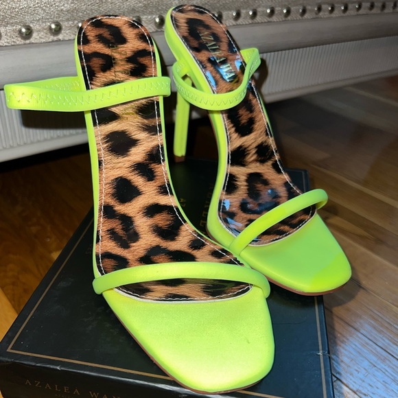 Azalea Wang | Shoes | Azalea Wang Neon Green Heel Sandal | Poshmark
